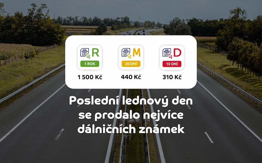 Nejvíce dálničních známek se prodalo poslední lednový den - eDalnice